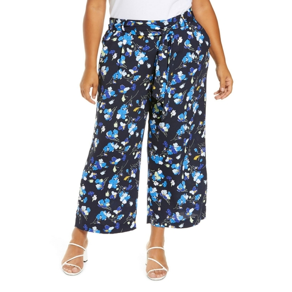 Halogen | Pants & Jumpsuits | New Halogen Belted Crop Wide Leg Pants ...